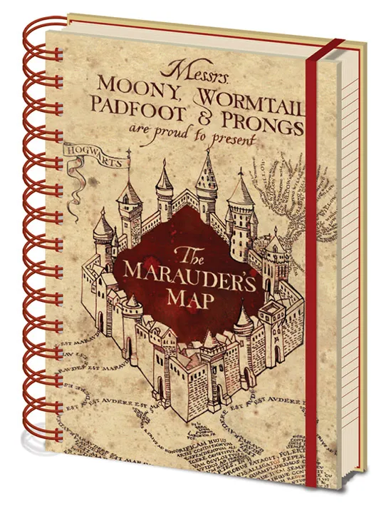 Notes HARRY POTTER THE MARAUDERS MAP WIRO A5 NOTEBOOK
