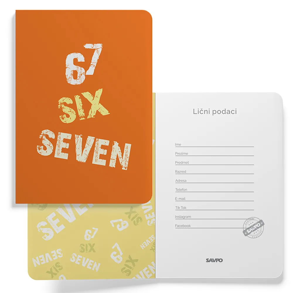 Sveska A4 kvadratići SIX SEVEN
