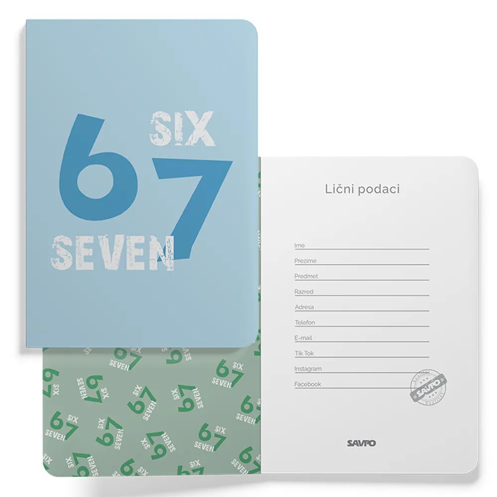 Sveska A4 linije SIX SEVEN