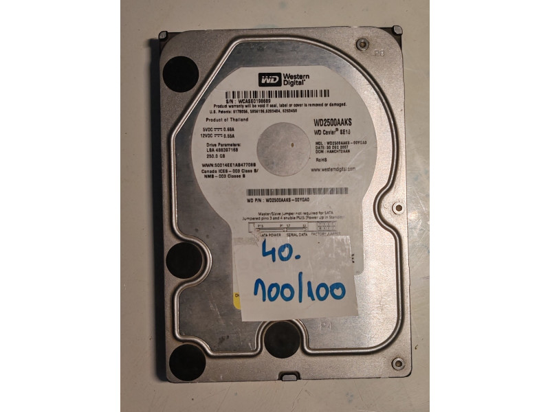 Hard disk za računar 250 Gb SATA - br. 40