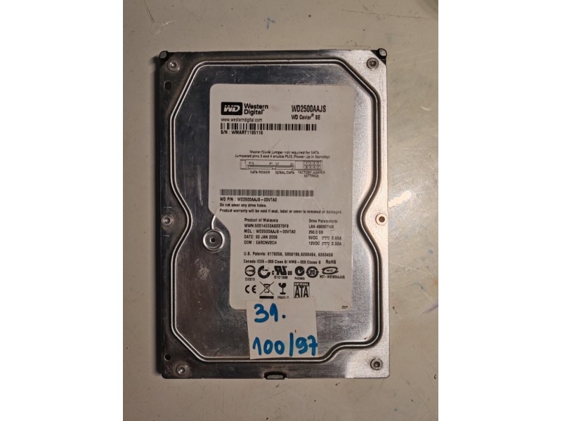 Hard disk za računar 250 Gb SATA - br. 31