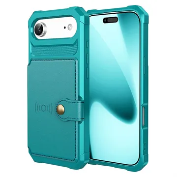 IPHONE AIR TPU ZAŠTITNA MASKA SA DRŽAČEM ZA KARTICU - TIRKIZNA