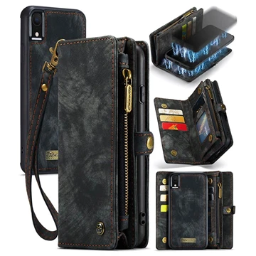 IPHONE XR CASEME 2-IN-1 MULTIFUNKCIONALNA FUTROLA-NOVČANIK - CRNA
