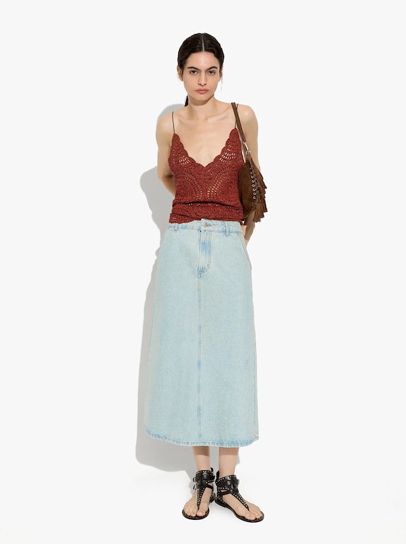 SKIRT DENIM WITH 100% COTTON