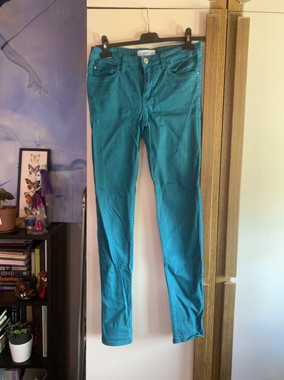 Mango tirkiz plave uske pantalone farmerice