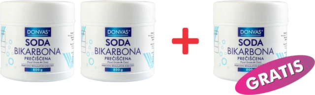 DONVAS® Soda Bikarbona prečišćena, 800g (paket 2+1 gratis)