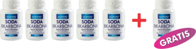 DONVAS® Soda Bikarbona prečišćena, 180g (paket 5+1 gratis)