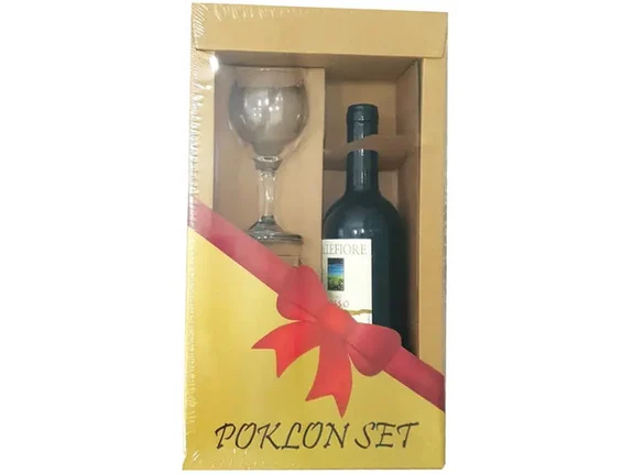 Poklon set vino + 2 čaše
