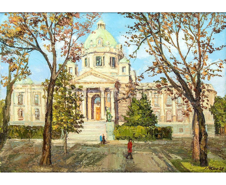 Pogled na Narodnu skupštinu iz Pionirskog parka - Olja Nikonova