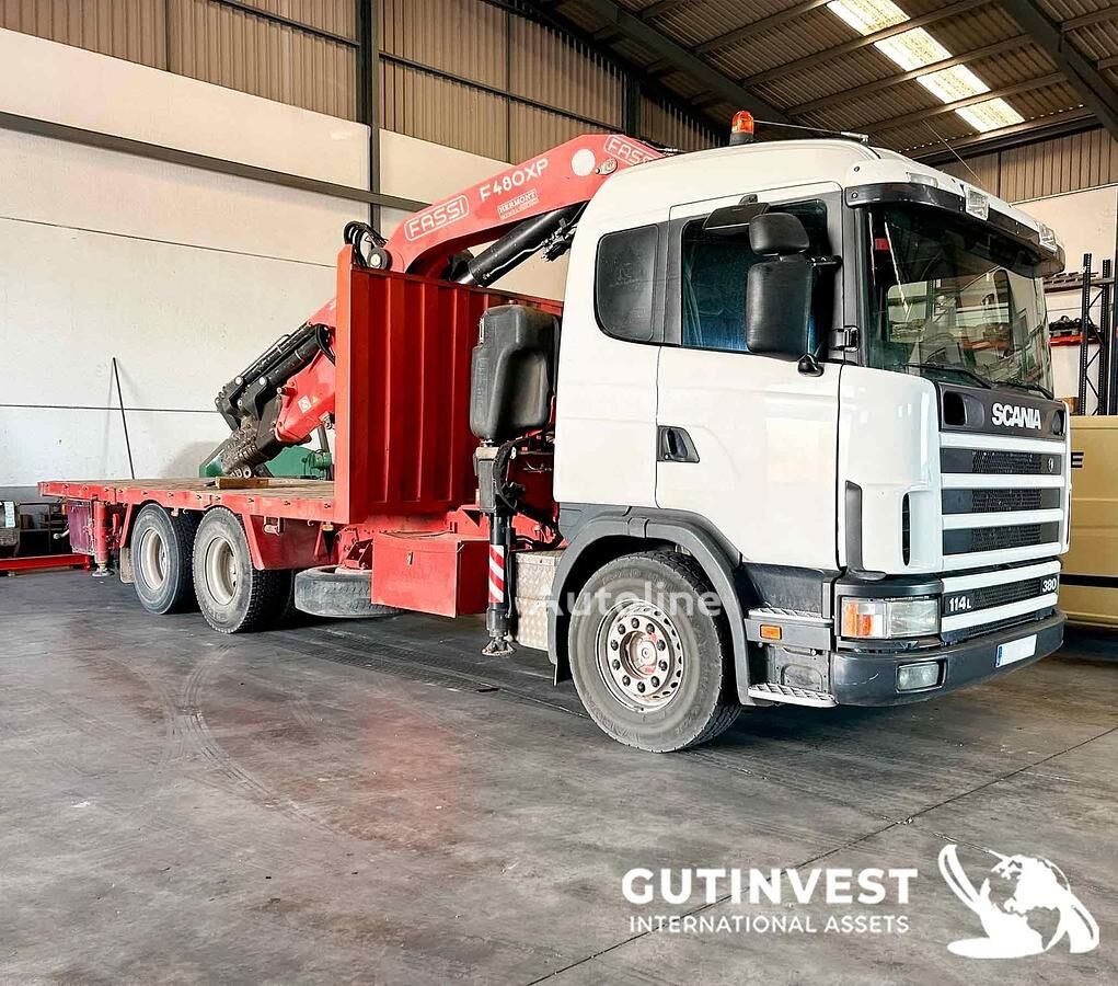 Scania R114 GB NB380 kamion platforma
