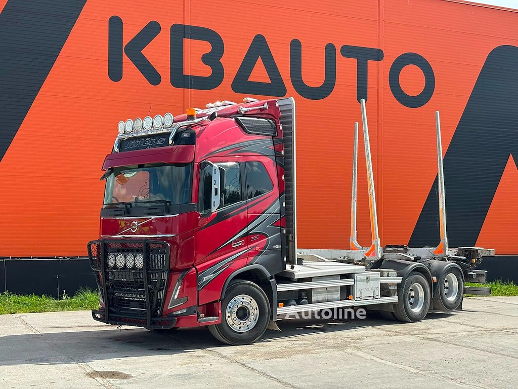 Volvo FH16 650 TANDEM AXLE LIFT / PTO kamion za prevoz drva