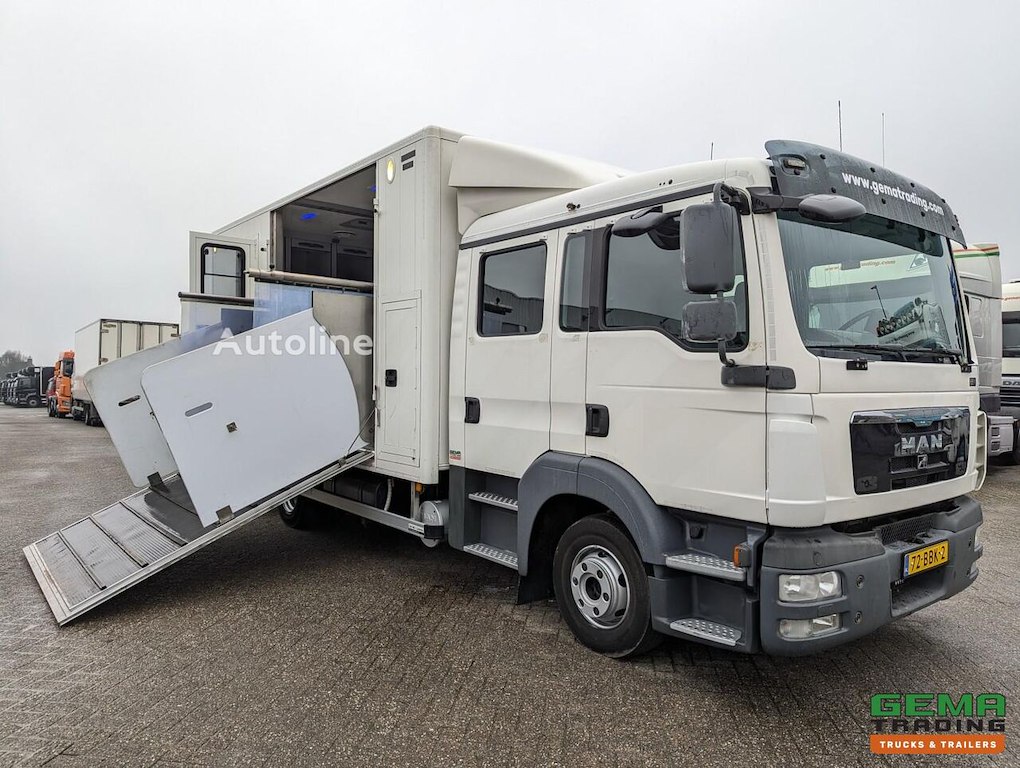 MAN TGL 12.180 4x2 DoKa 7 pers. Euro5 EEV - 2-Horse Trailer - 147,00 kamion za prevoz konja