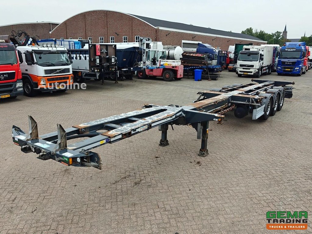 D-Tec FT-LS-S Multi - All Connections - Lift Axle - SAF - Disc Brake - poluprikolica za prevoz kontejnera