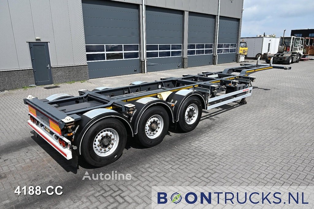 Kässbohrer MULTICONT | 2x20-30-40-45ft HC * LIFT AXLE * EXTENDABLE REAR * B poluprikolica za prevoz kontejnera