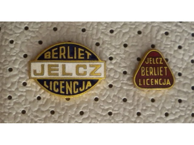 `Berliet Jelcz Licencija` (emajlirane) dve značke