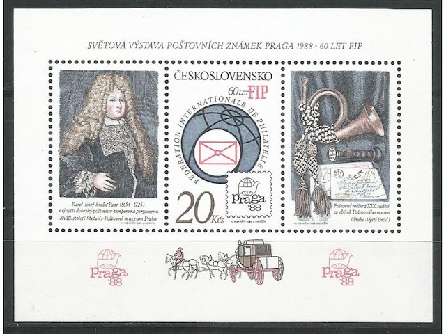 Čehoslovačka,60 god FIP 1986.,blok A,čisto