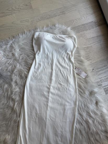 Skims NOVA ribbed cotton bela haljina S/M