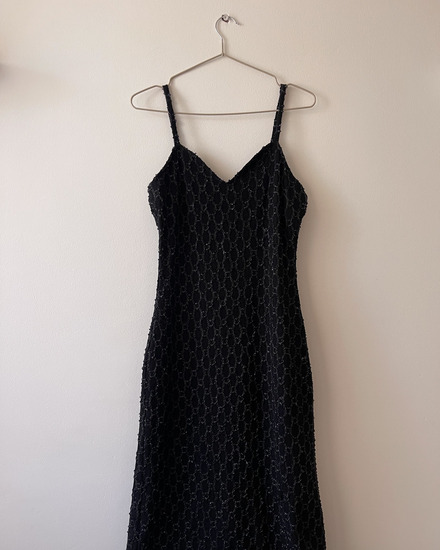Vintage haljina maksi crna 90