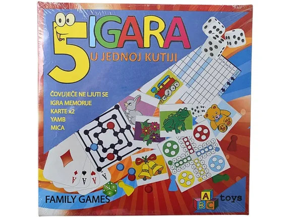 ABC TOYS Društvene igre 5u1