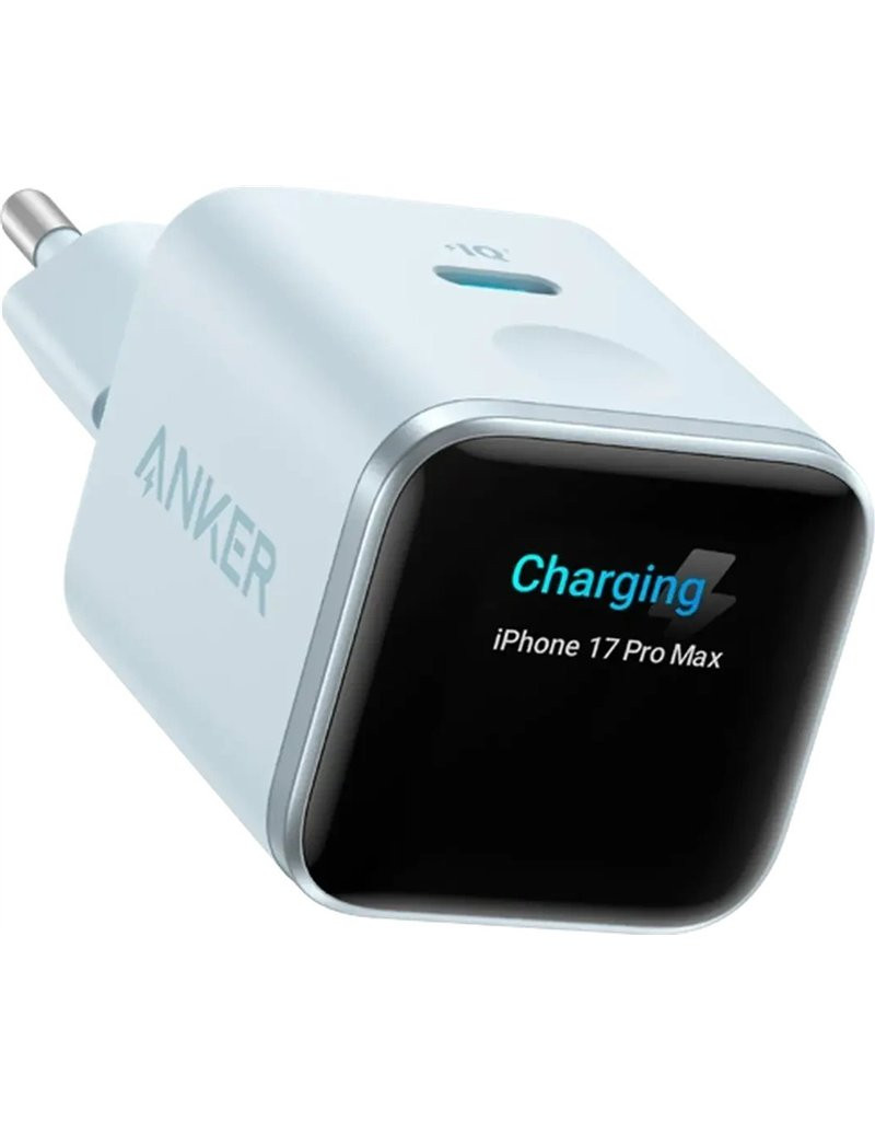 Anker Nano 45W Smart Display Charger Blue
