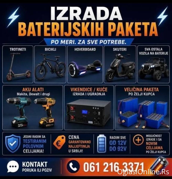Dodatne baterije za skutere, trotinete, bicikle.., Topola (varošica)