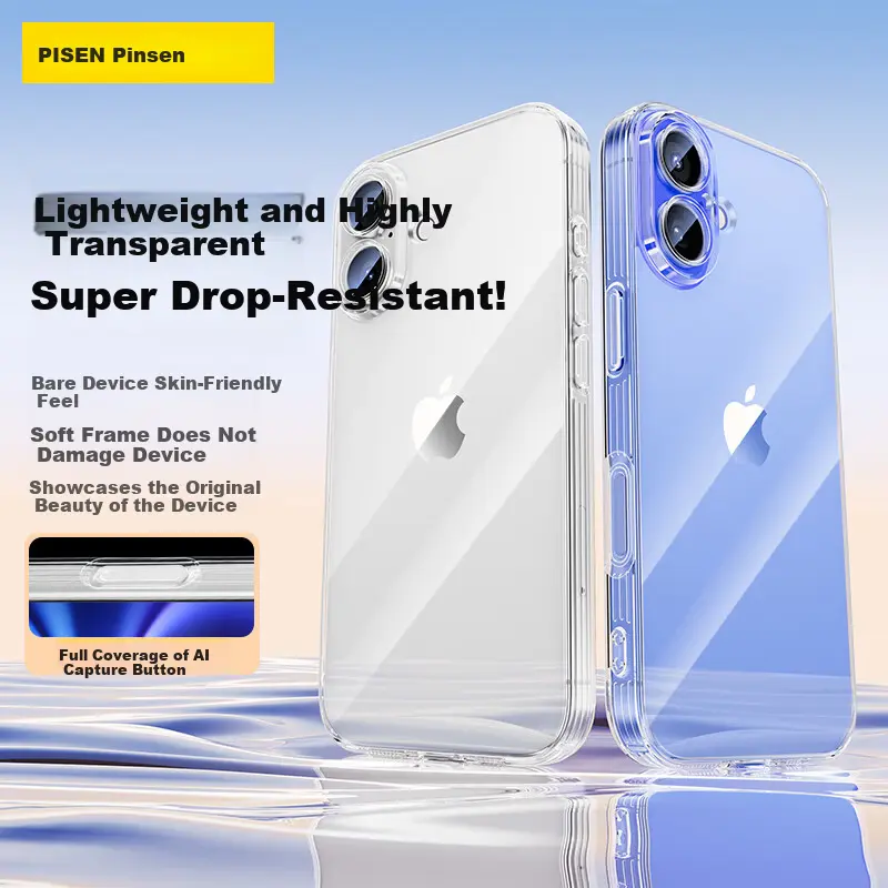 Pisen Maska za mobilni telefon iPhone 16, Providna