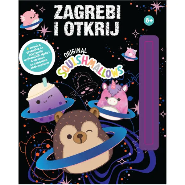 Odeon Squishmallows Bojanke Squishmallows Knjiga s olovkom Zagrebi i otkrij