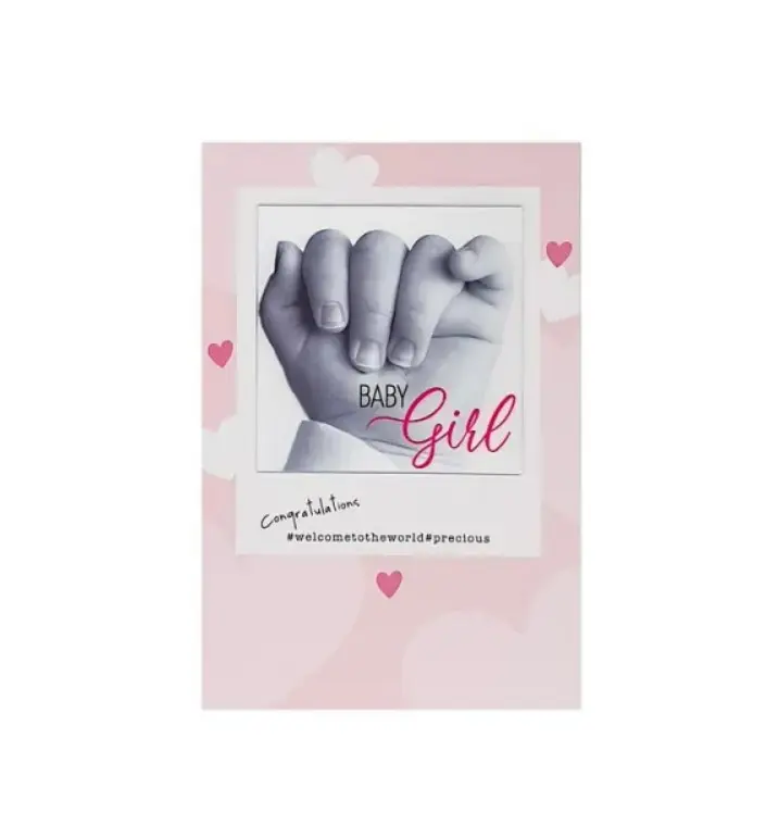 Dexy Co Cestitke Čestitka 3D Hashtag Baby Hand - Girl