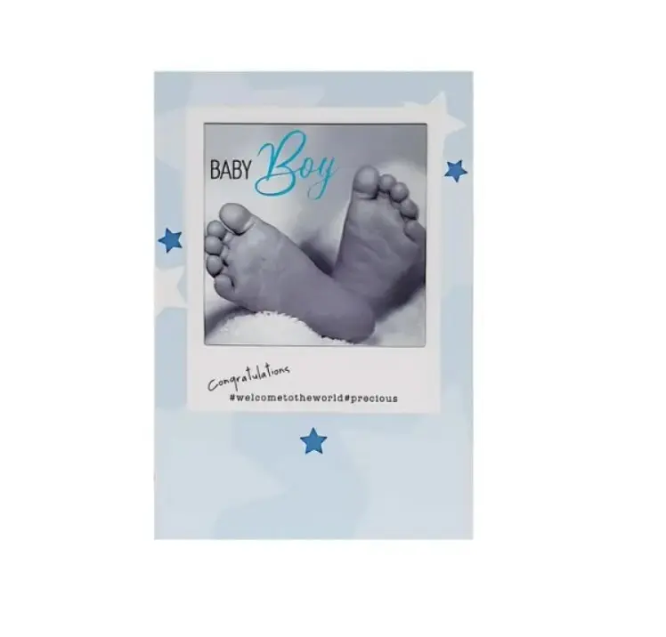 Dexy Co Cestitke Čestitka 3D Hashtag Baby Feet - Boy