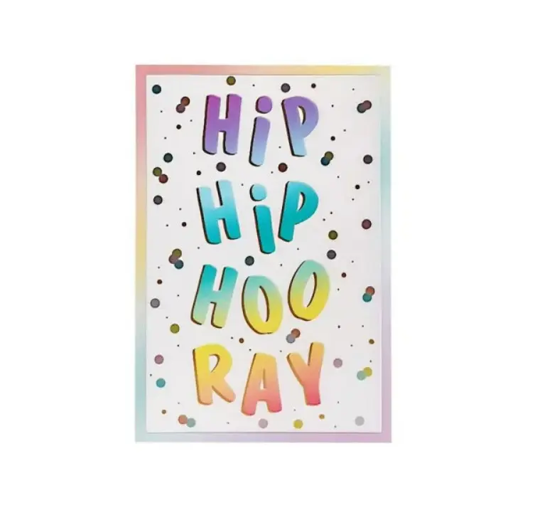 Dexy Co Cestitke Čestitka 3D Hoorey Hip Hip Hoo Ray