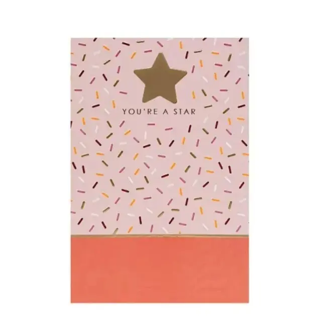 Dexy Co Cestitke Čestitka Neon Blush Youre a Star