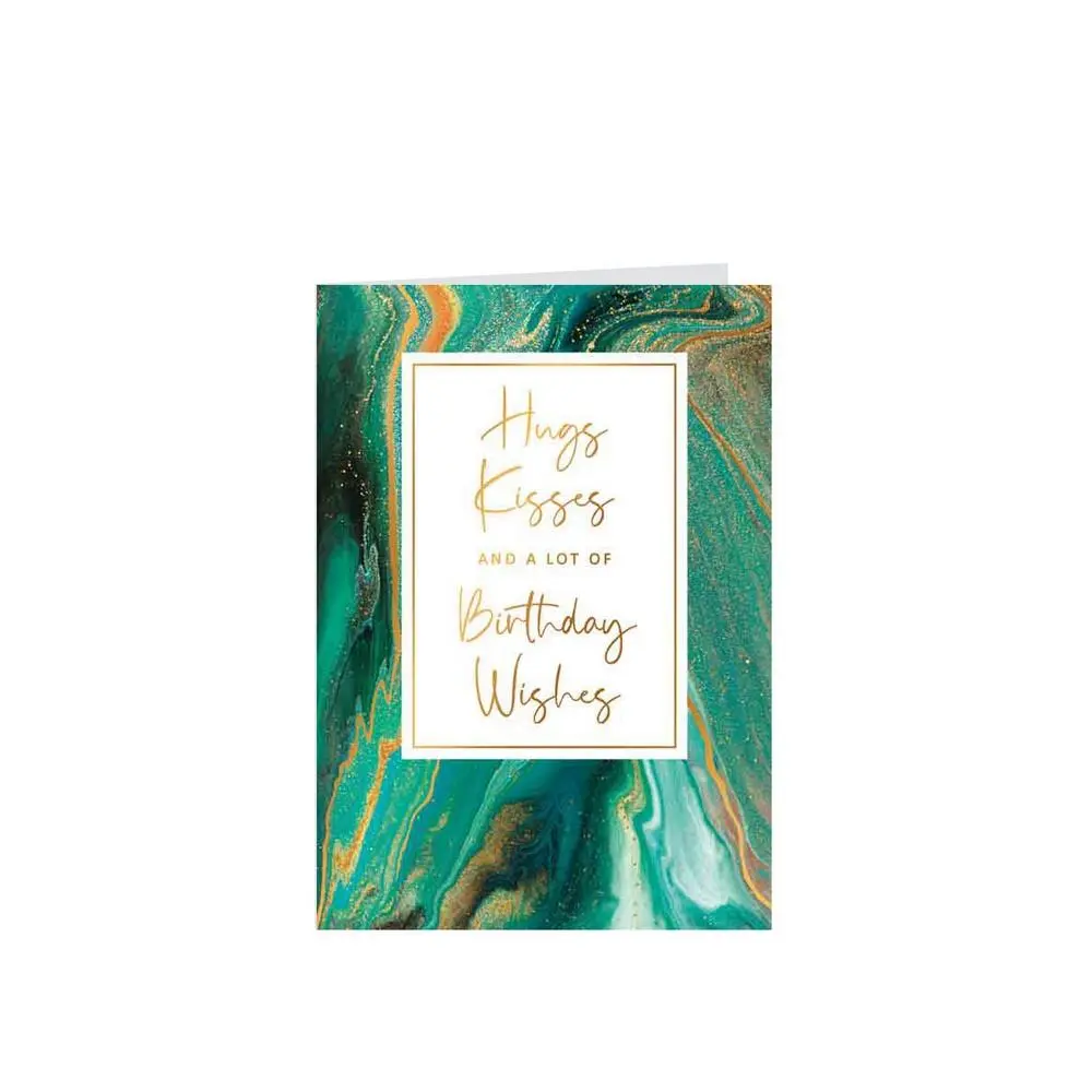 Dexy Co Cestitke Čestitka Gold Rush Hugs, Kisses And a Lot Of Birthday Wishes