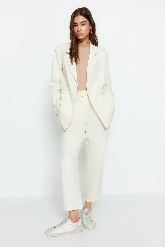 Trendyol Modest Ženski komplet Tctaw23Us00132, Krem