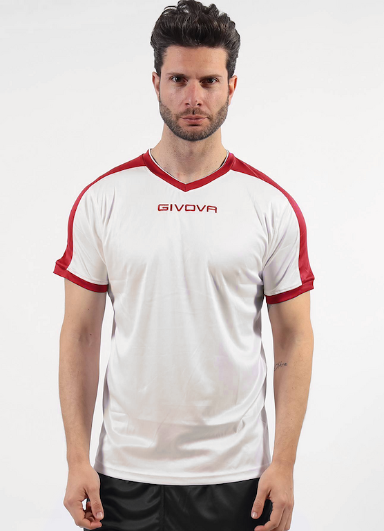 Dres SHIRT REVOLUTION biela-červená 2XL