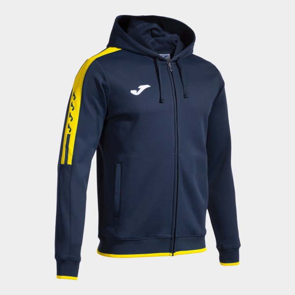 Mikina s kapucňou OLIMPIADA ZIP-UP HOODIE modrá námornícka žltá XS