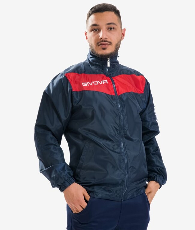Bunda RAIN SCUDO CON MESH modrá-červená XL