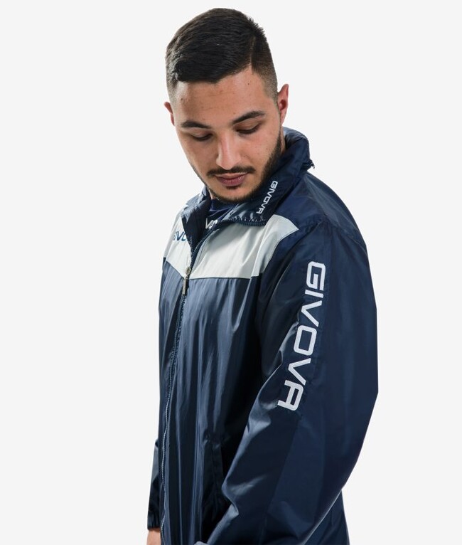 Bunda RAIN SCUDO CON MESH modrá-biela XL