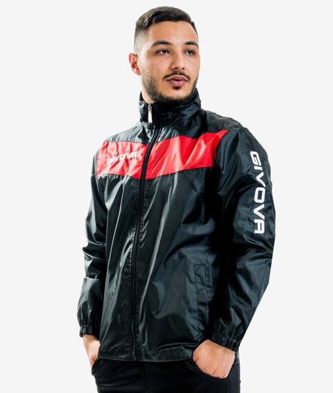 Bunda RAIN SCUDO CON MESH čierna-červená 3XS