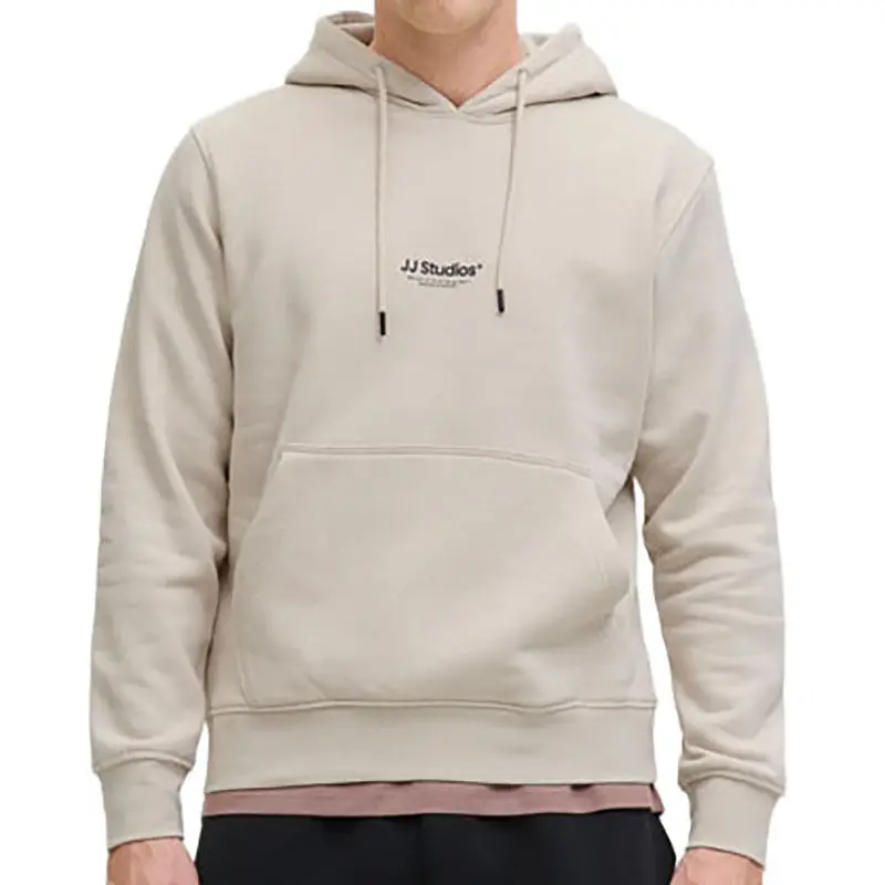 Jack & Jones Muški duks Jjesoho Sweat Hood, Sa kapuljačom, Bež