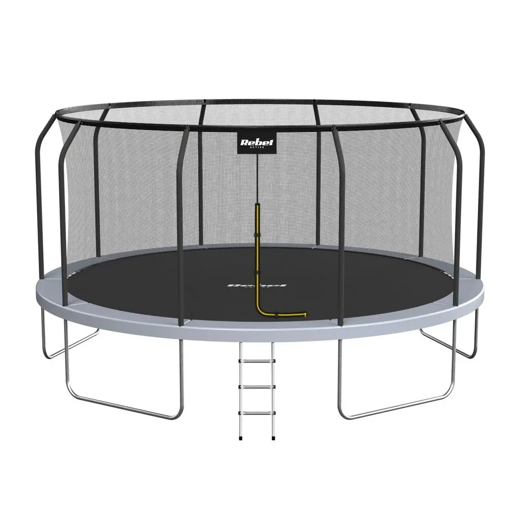 Rebel Trambolina sa unutrašnjom mrežom i merdevinama Active Pro RBA-8005, 457cm, Crna