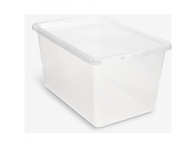 Kutija BASIC BOX 52L sa poklopcem, providna