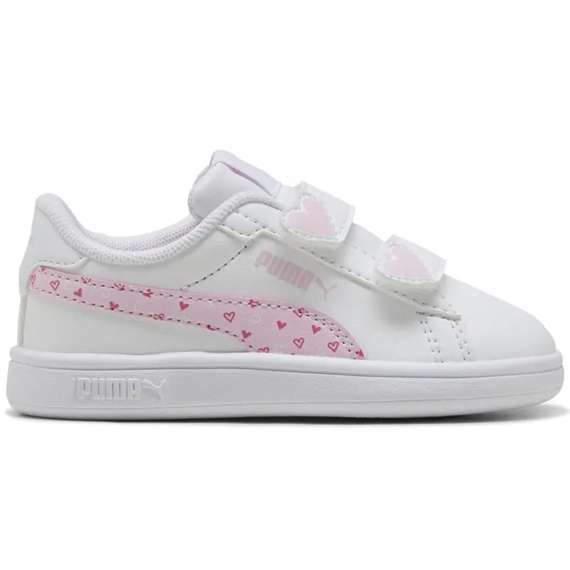 Puma Patike za devojčice Smash 3.0 Hearty V Inf, 405639-01, Belo-roze