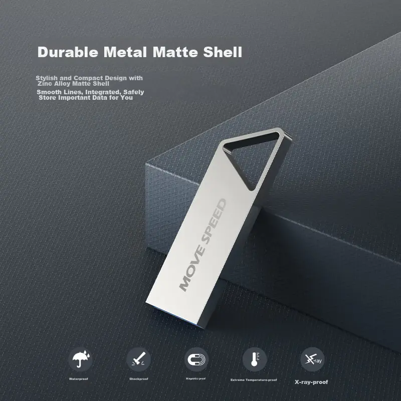 Move Speed USB Flash memorija, 64GB, USB 2.0, Srebrne boje