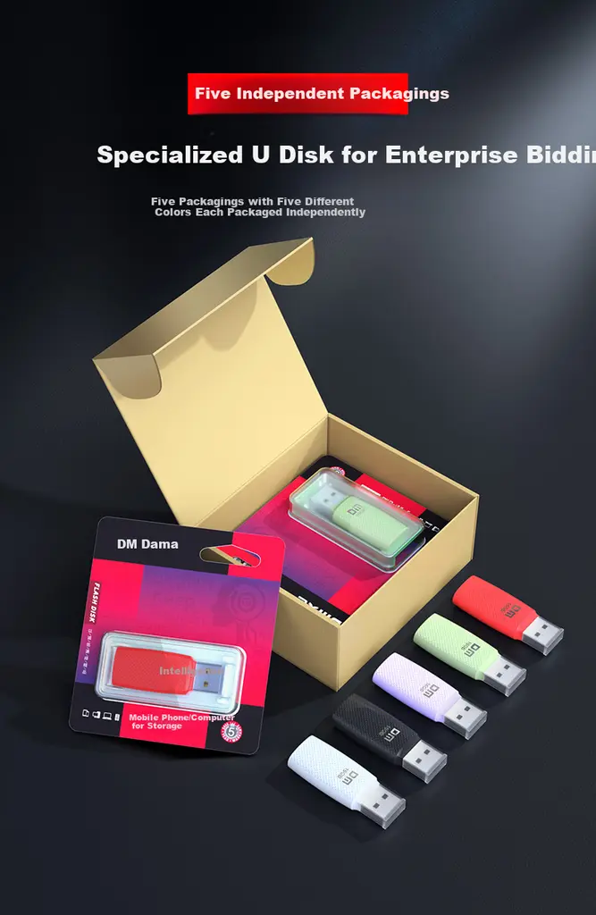 DM Damai USB Flash memorija, 8GB, USB 2.0, 5 komada, Višebojna