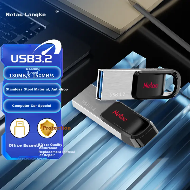 Netac USB Flash memorija, 128GB, USB 3.2, USB 3.1, USB 3.0