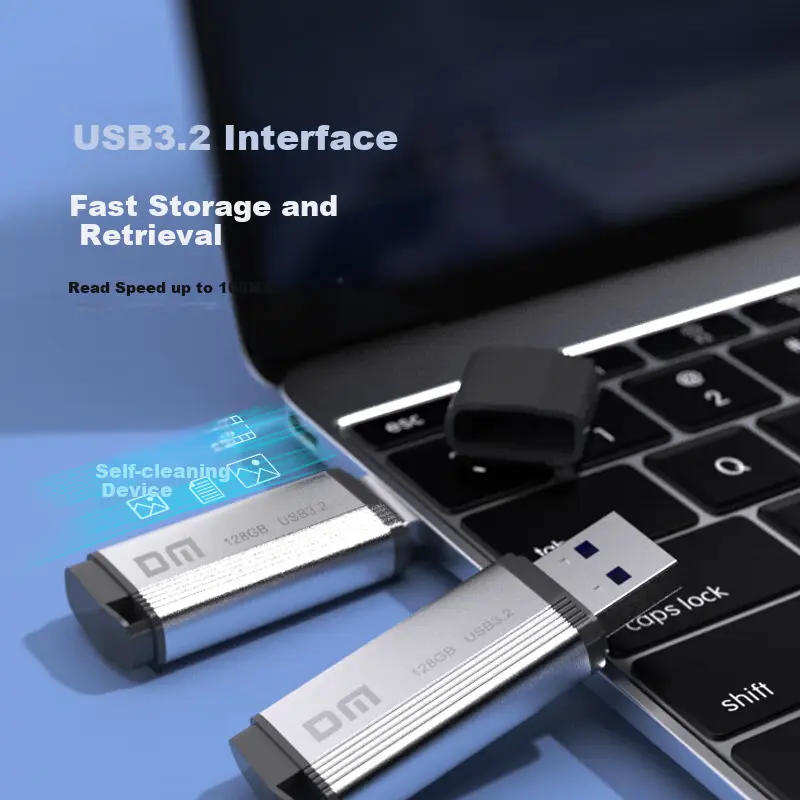 DM Damai USB Flash memorija, 128GB, USB 3.2, USB 3.1, USB 3.0, Srebrne boje