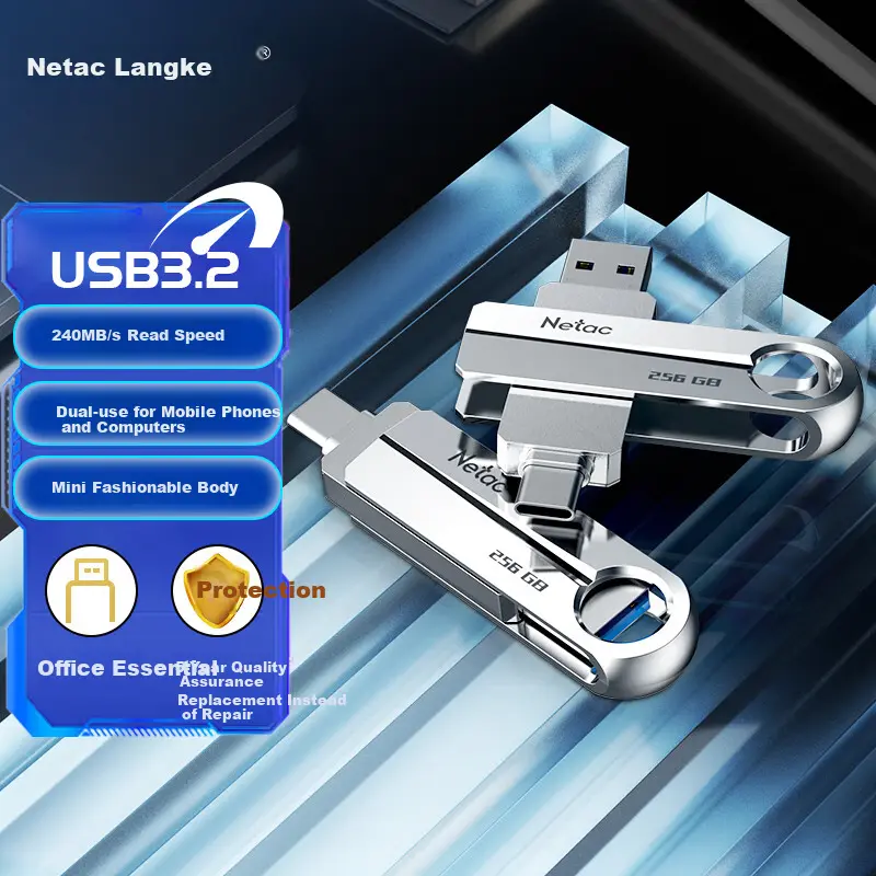 Netac USB Flash memorija, 64GB, Type-C, USB 3.2, OTG