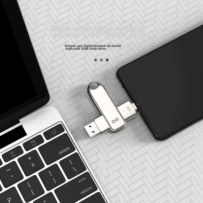 DM Damai USB Flash memorija, 128GB, USB 3.1, Type-C, USB 3.2, Srebrne boje