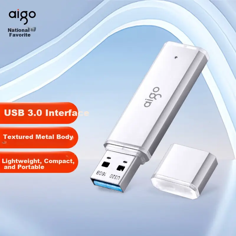 Aigo USB Flash memorija, 128GB, USB 3.0, USB 3.2, Srebrne boje