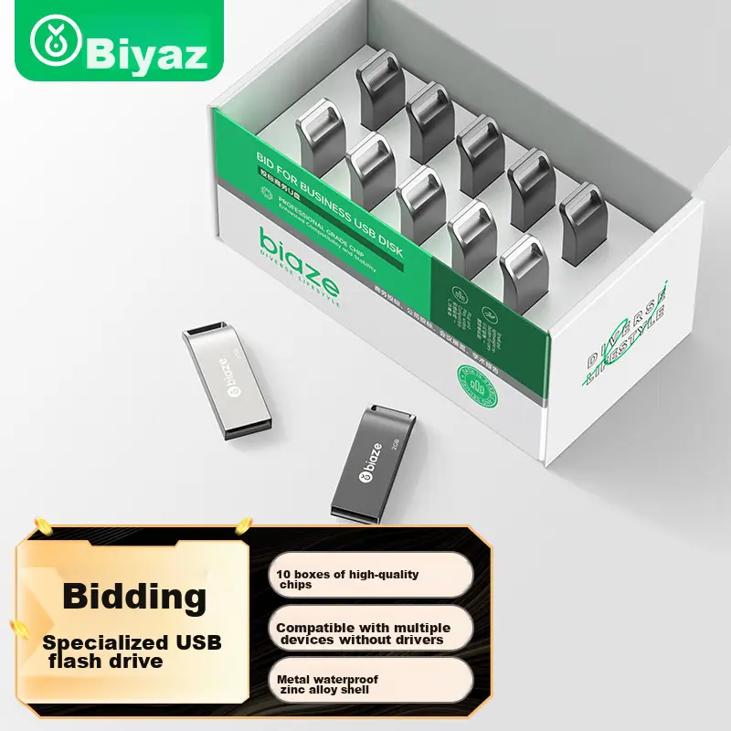 Biaze USB Flash memorija, 2GB, USB 2.0, 10 komada, Višebojna